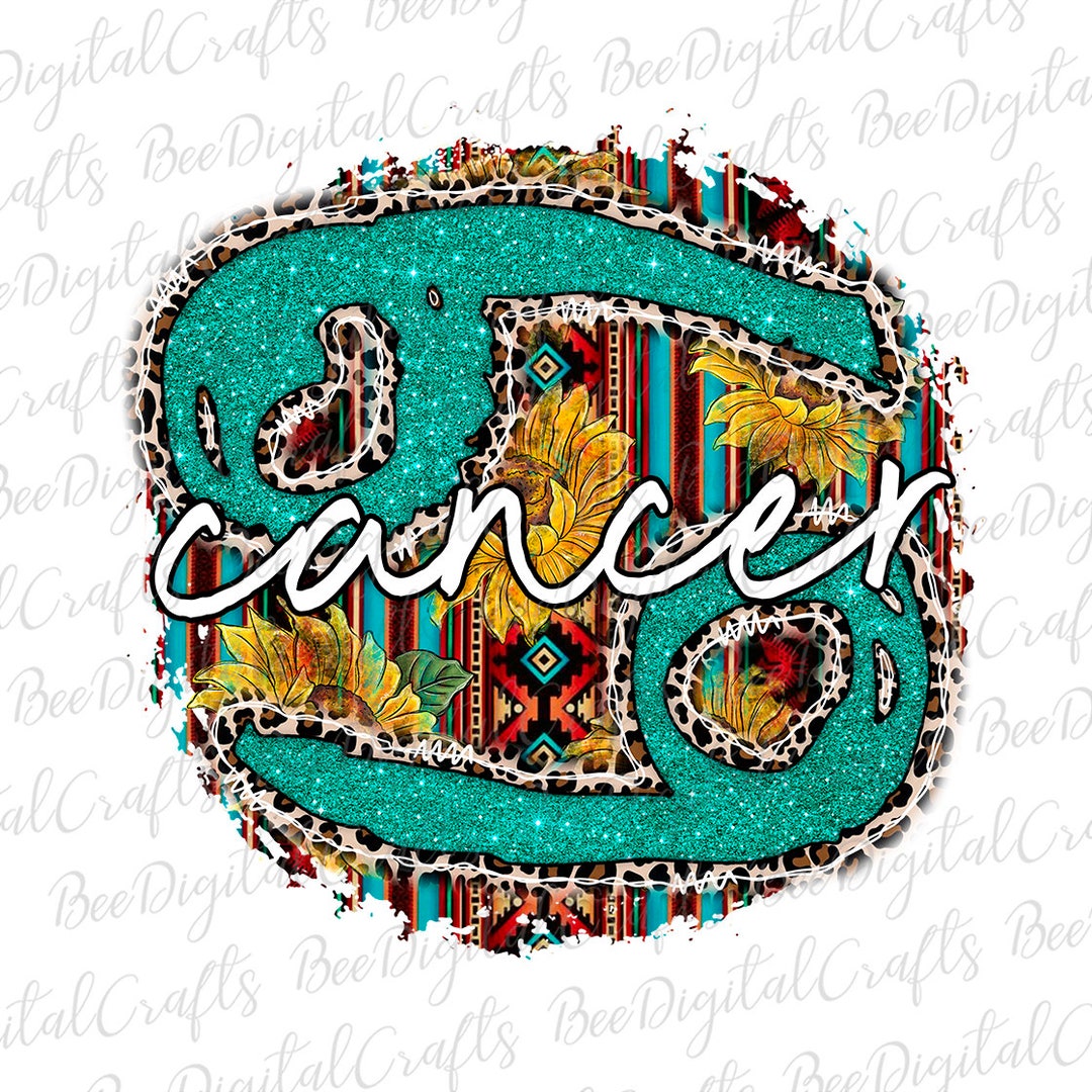 Cancer Zodiac Sign PNG Download Aztec Sunflower Sublimation Design ...