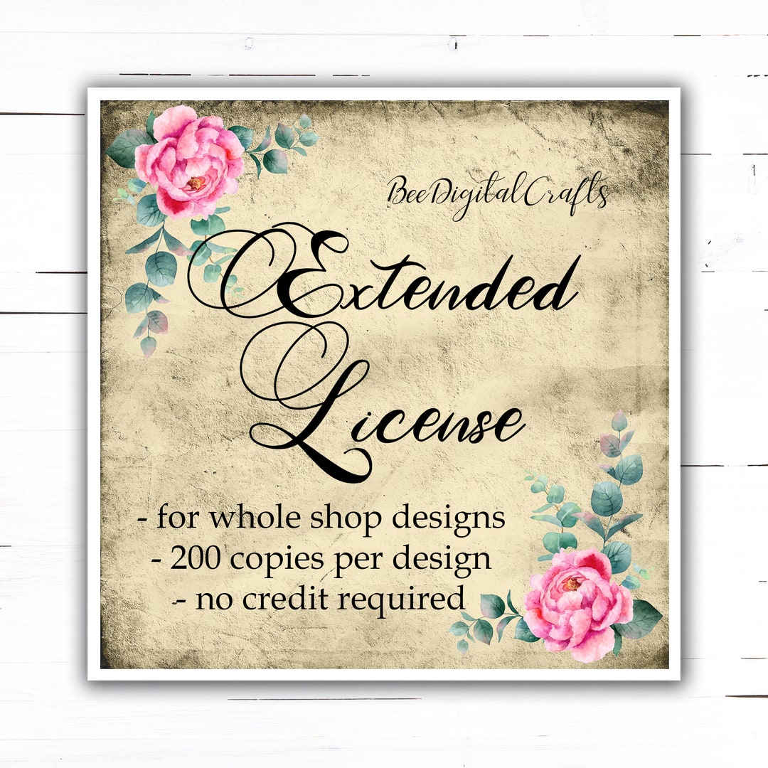 Bee Digital Crafts Extended License, Commercial License - Etsy