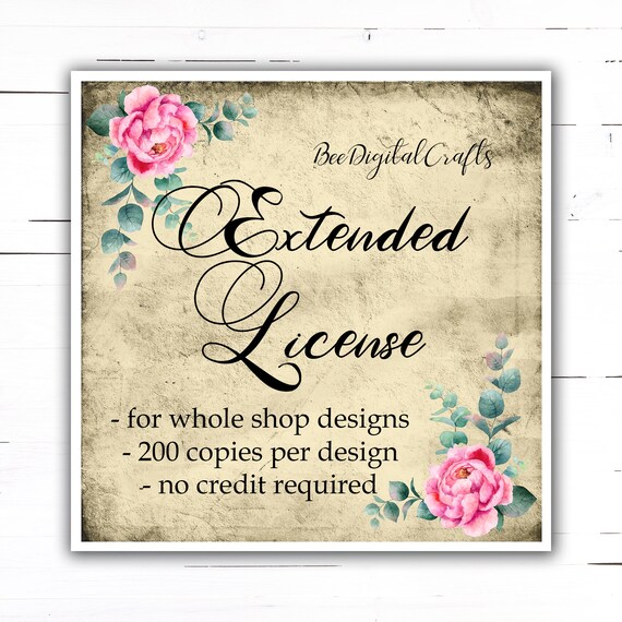 Bee Digital Crafts Extended License Commercial License - Etsy