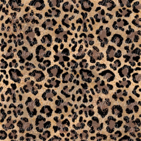 Hand Drawn Leopard Print Sublimation Design Cheetah Pattern | Etsy
