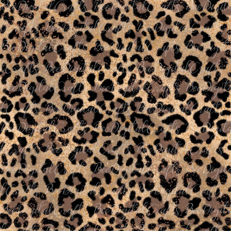 Hand Drawn Leopard Print Sublimation Design Cheetah Pattern | Etsy