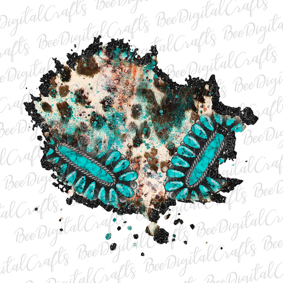 Cowhide Glitter Background Sublimation Design Western PNG File for ...