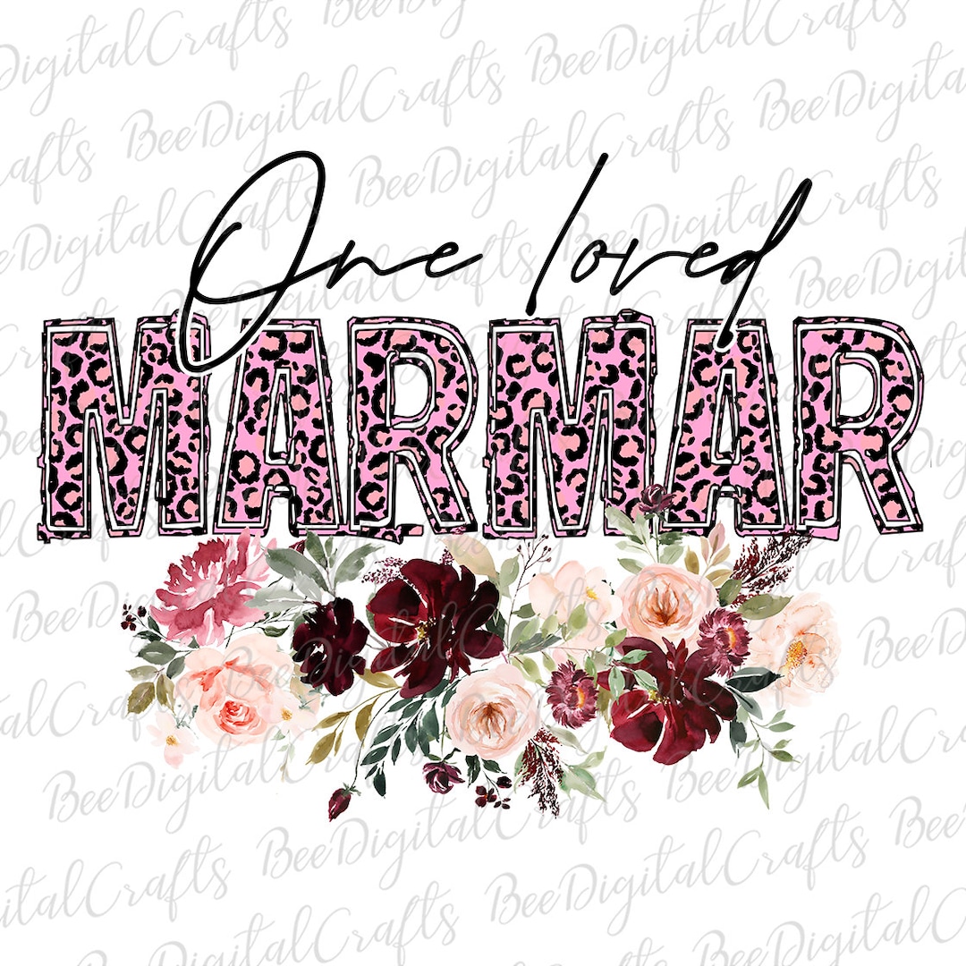 One Loved Marmar PNG Download Flower Pink Leopard Sublimation Design ...
