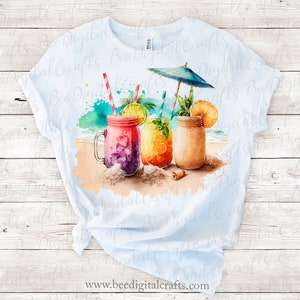 Summer Cocktails BUNDLE PNG Download Watercolor Summer Drinks at the ...