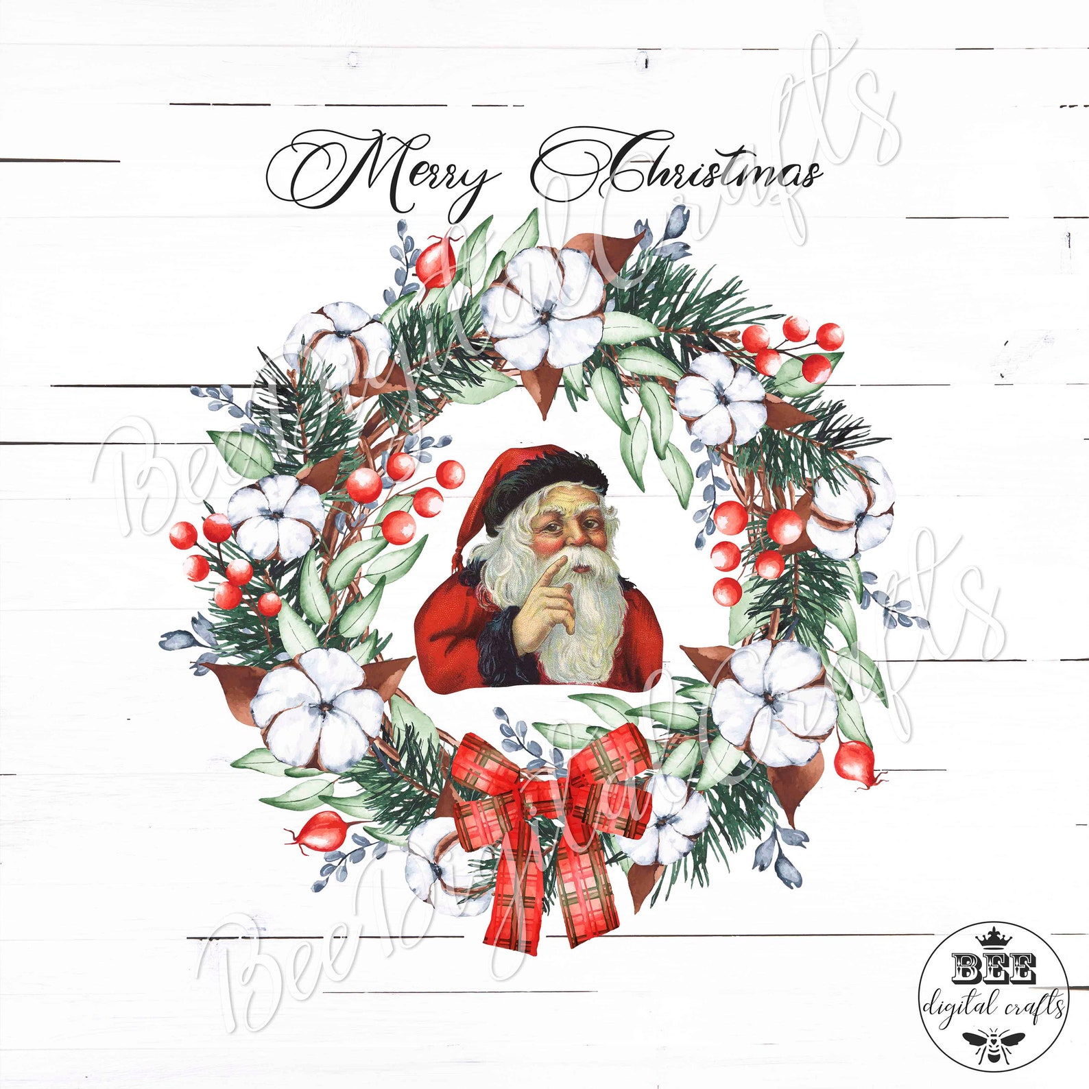 Santa printable collage sheets Christmas digital JPEG and PNG | Etsy