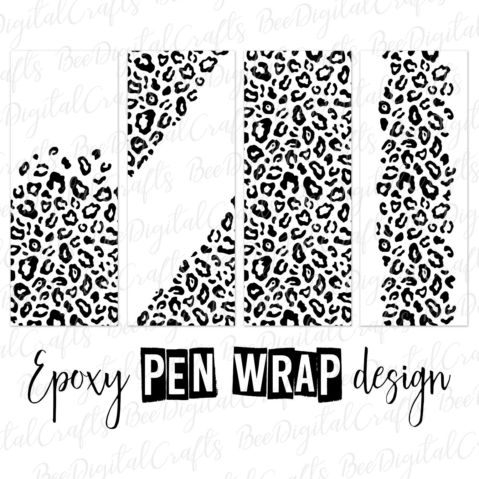 Leopard Pen Wrap Template Cheetah Print Ink Joy Wrap Download Half ...