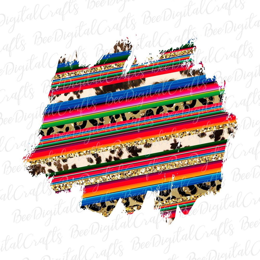 Serape Background Sublimation Design Leopard and Cowhide PNG Download ...