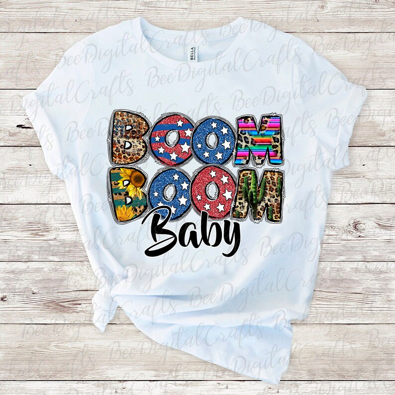 Boom Boom Baby PNG Download Leopard American Flag Sublimation - Etsy