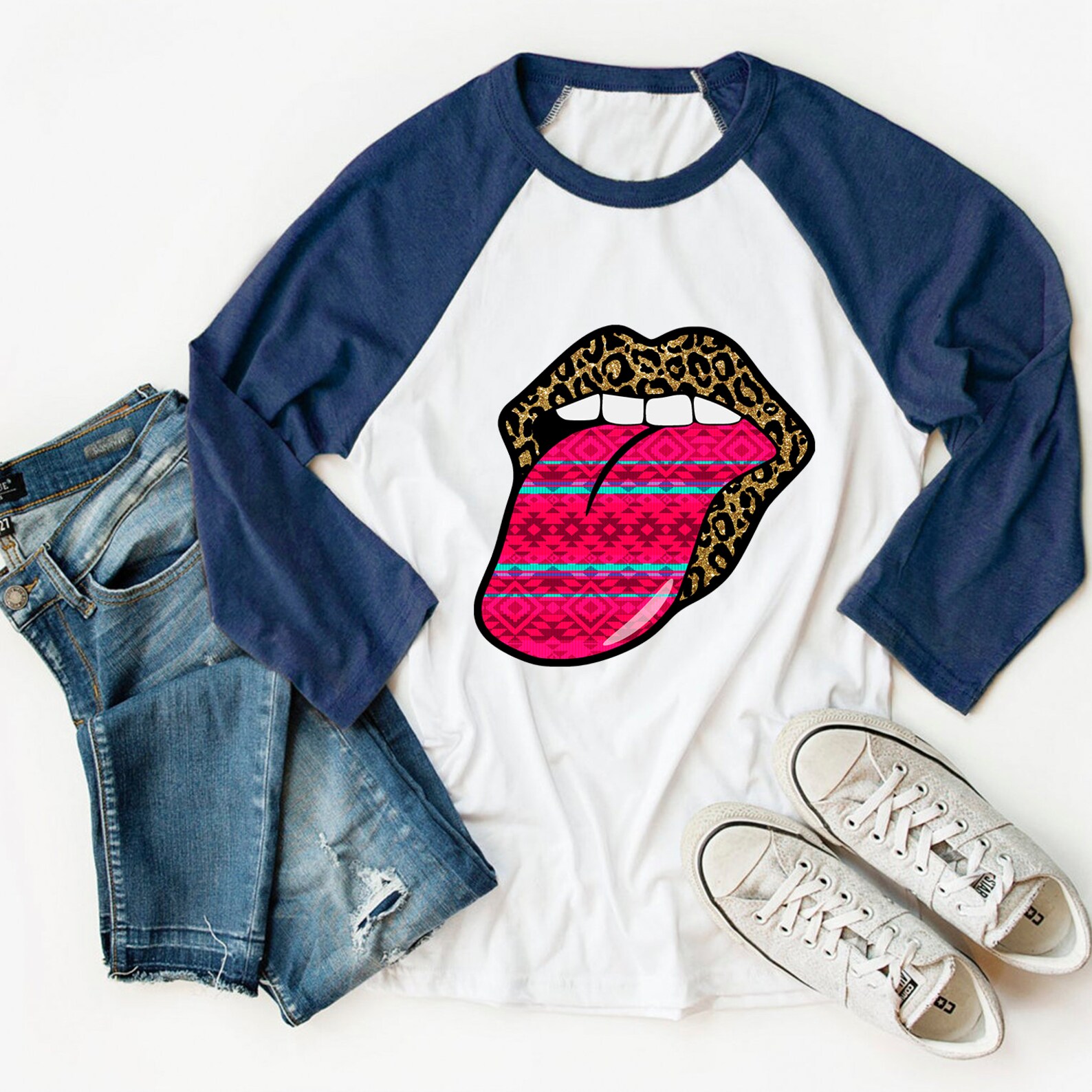 Leopard Lips and Aztec Tongue PNG Download Western Lips - Etsy