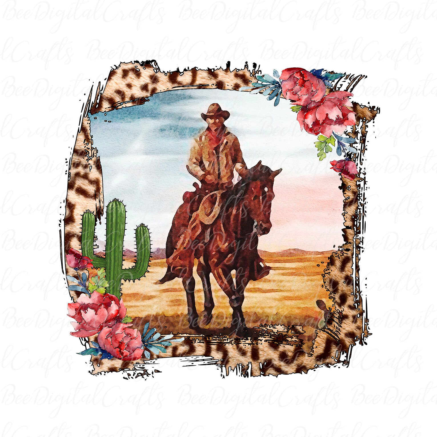 Vintage Cowboy Sublimation Design Western Graphic PNG Download - Etsy