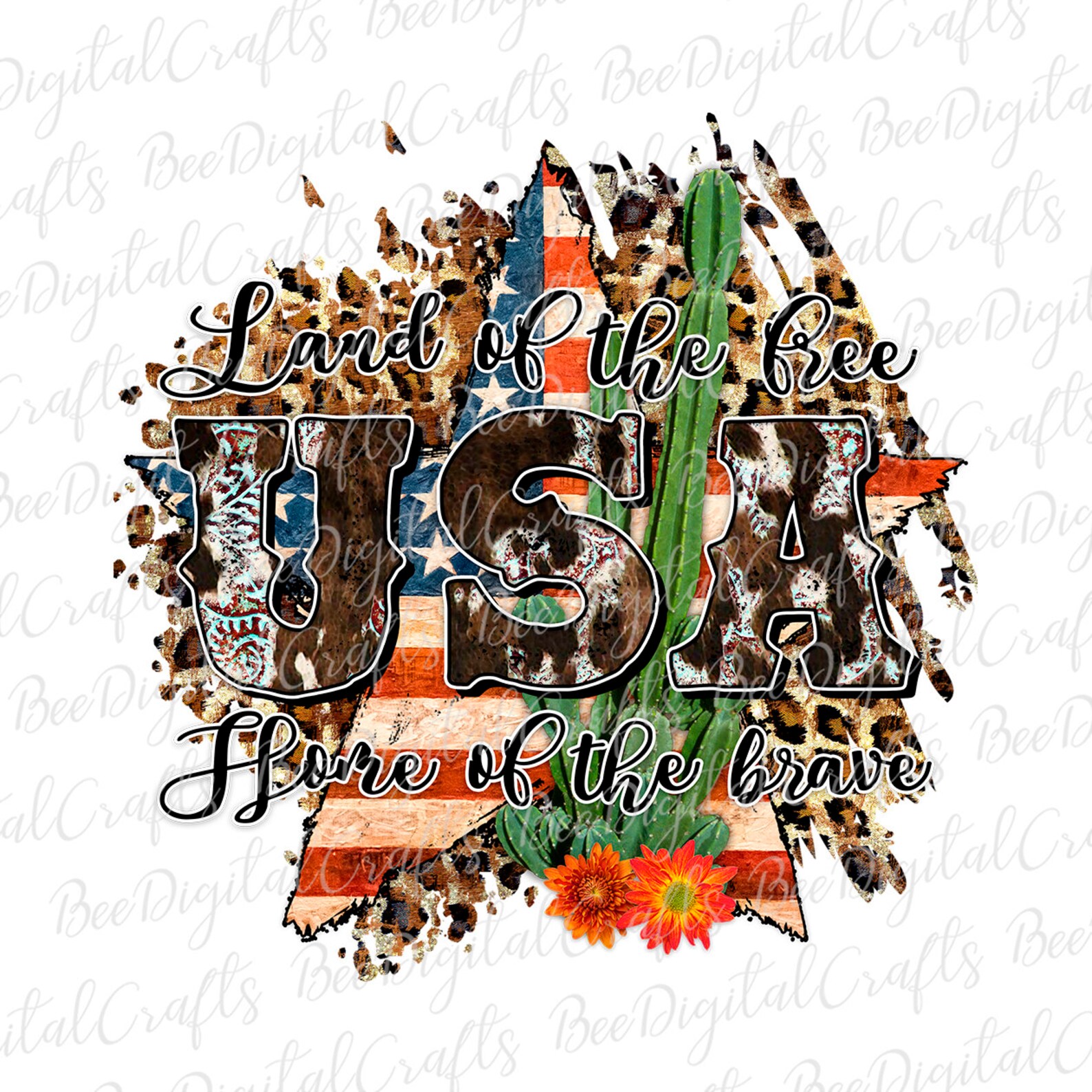 Land of the Free USA Sublimation Design American Flag With - Etsy