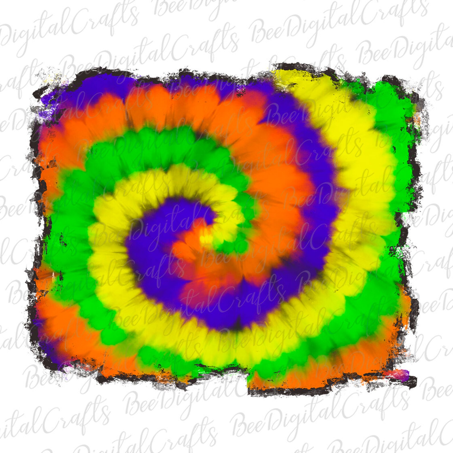 Fall Tie Dye Background PNG Download Grunge Frame Sublimation - Etsy