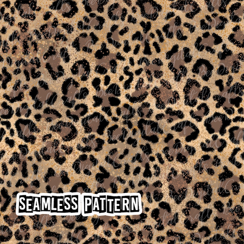 SEAMLESS Pattern Leopard Print Cheetah Digital Fabric Design Wild ...