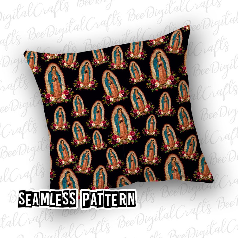 SEAMLESS Pattern Virgin Mary Our Lady of Guadalupe Digital | Etsy