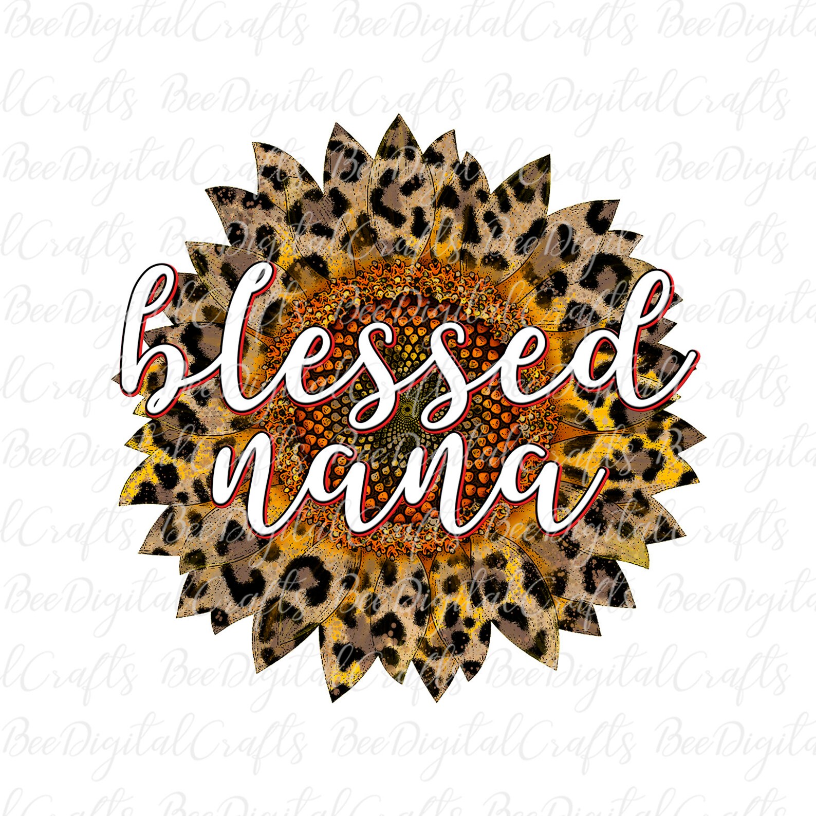 Blessed Nana PNG Download Sunflower PNG Sublimation Download - Etsy