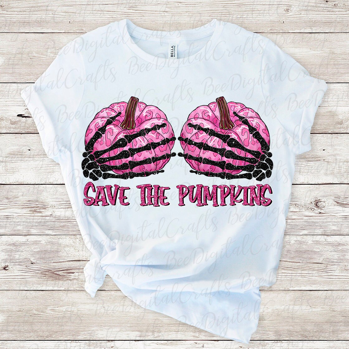 Save the Pumpkins Sublimation Design Breast Cancer Awareness - Etsy