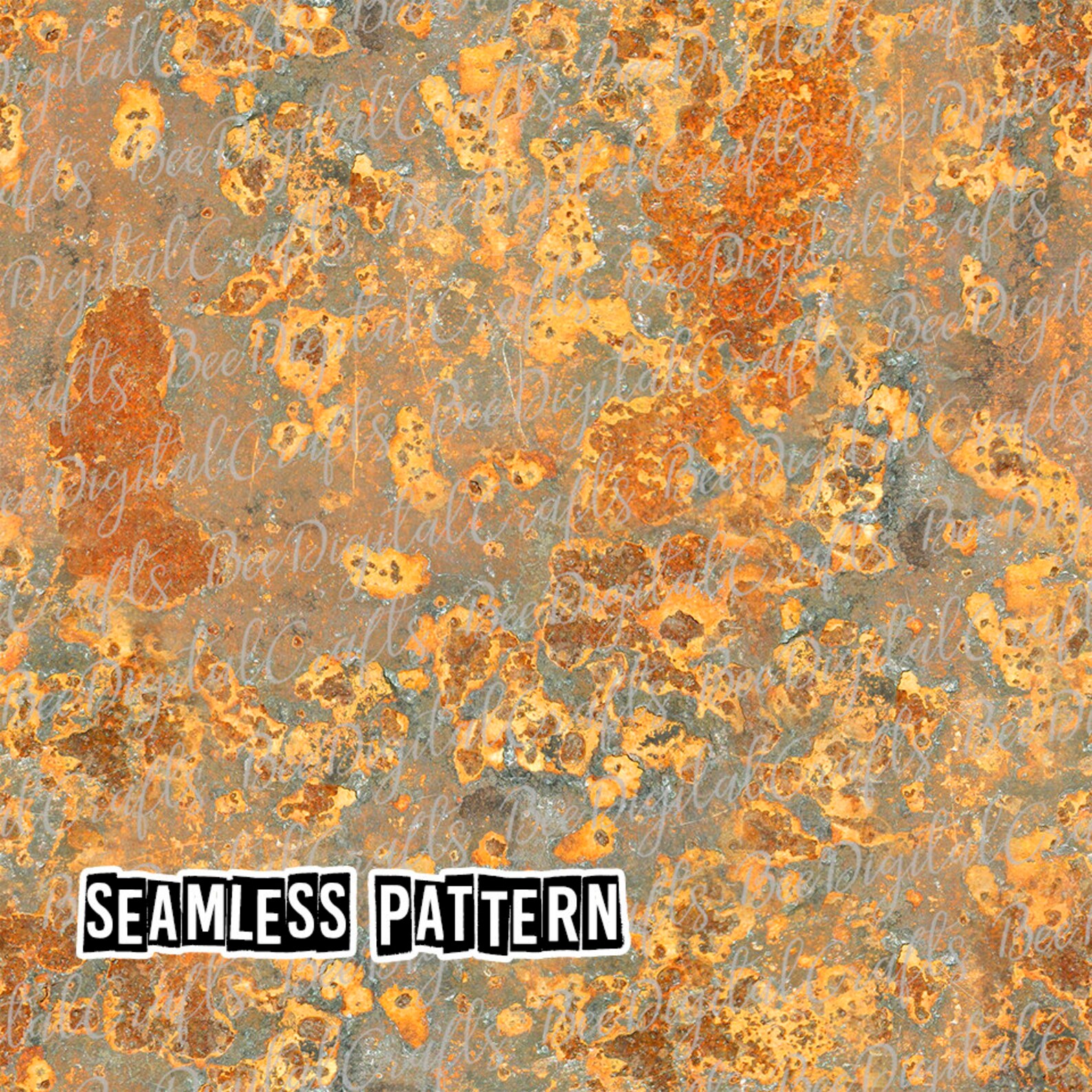 SEAMLESS Pattern Rustic Metal Design Western Digital Fabric - Etsy