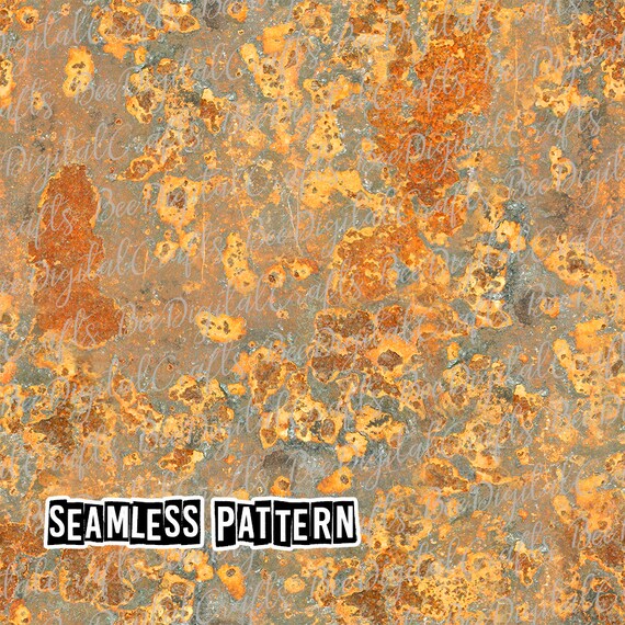 SEAMLESS Pattern Rustic Metal Design Western Digital Fabric | Etsy