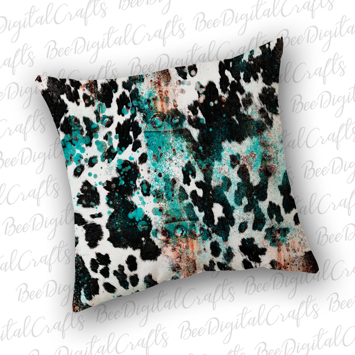 Black and White Cowhide Background Sublimation Design Western PNG File ...