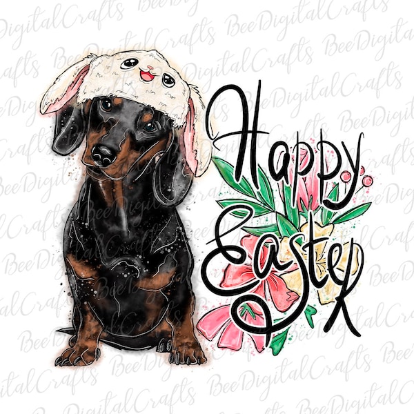 Dachshund Easter Bunny - Etsy