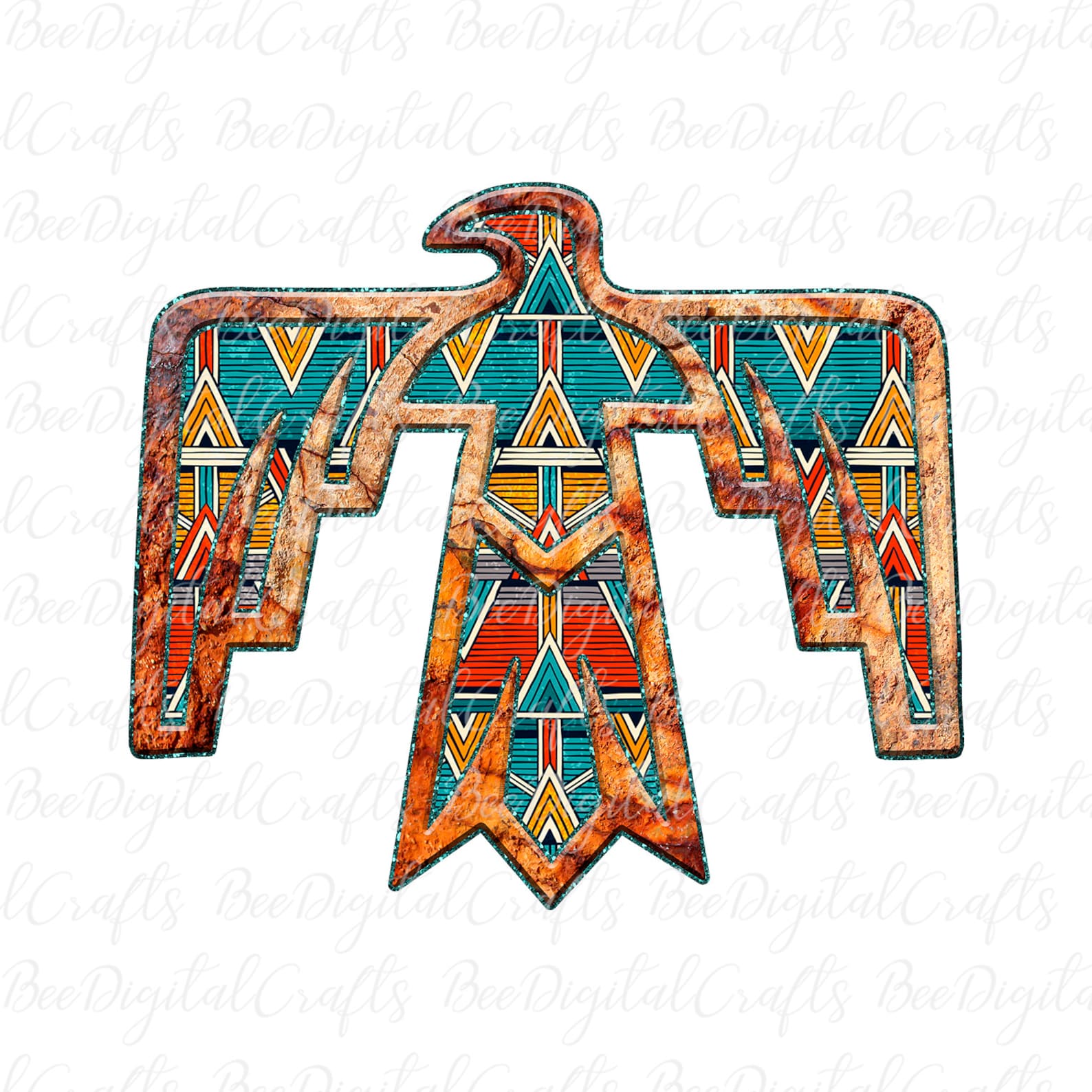 Aztec Free Bird Sublimation Design Western Thunderbird PNG - Etsy