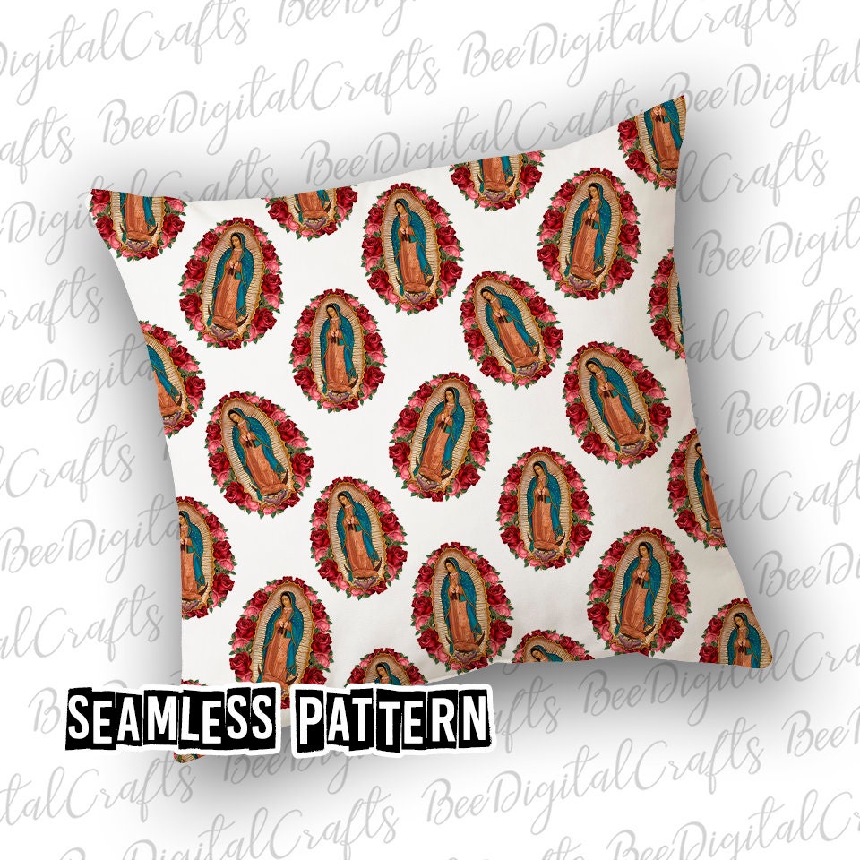 SEAMLESS Pattern Virgin Mary Our Lady of Guadalupe Digital | Etsy