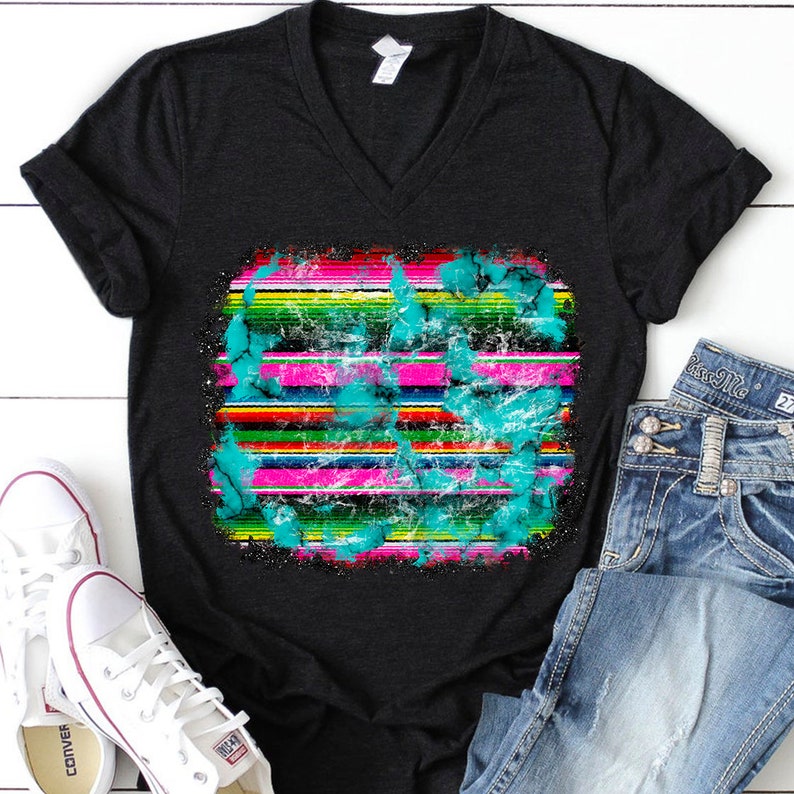 Serape and Turquoise Background PNG Download Western - Etsy