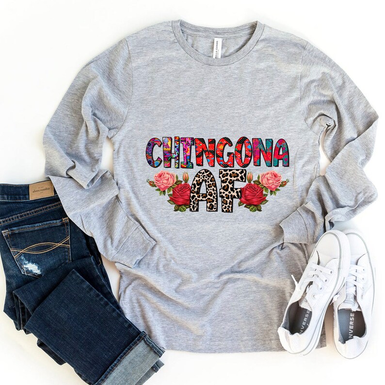 Chingona Af Sublimation Design Mexican Girl PNF Download Rose Leopard ...