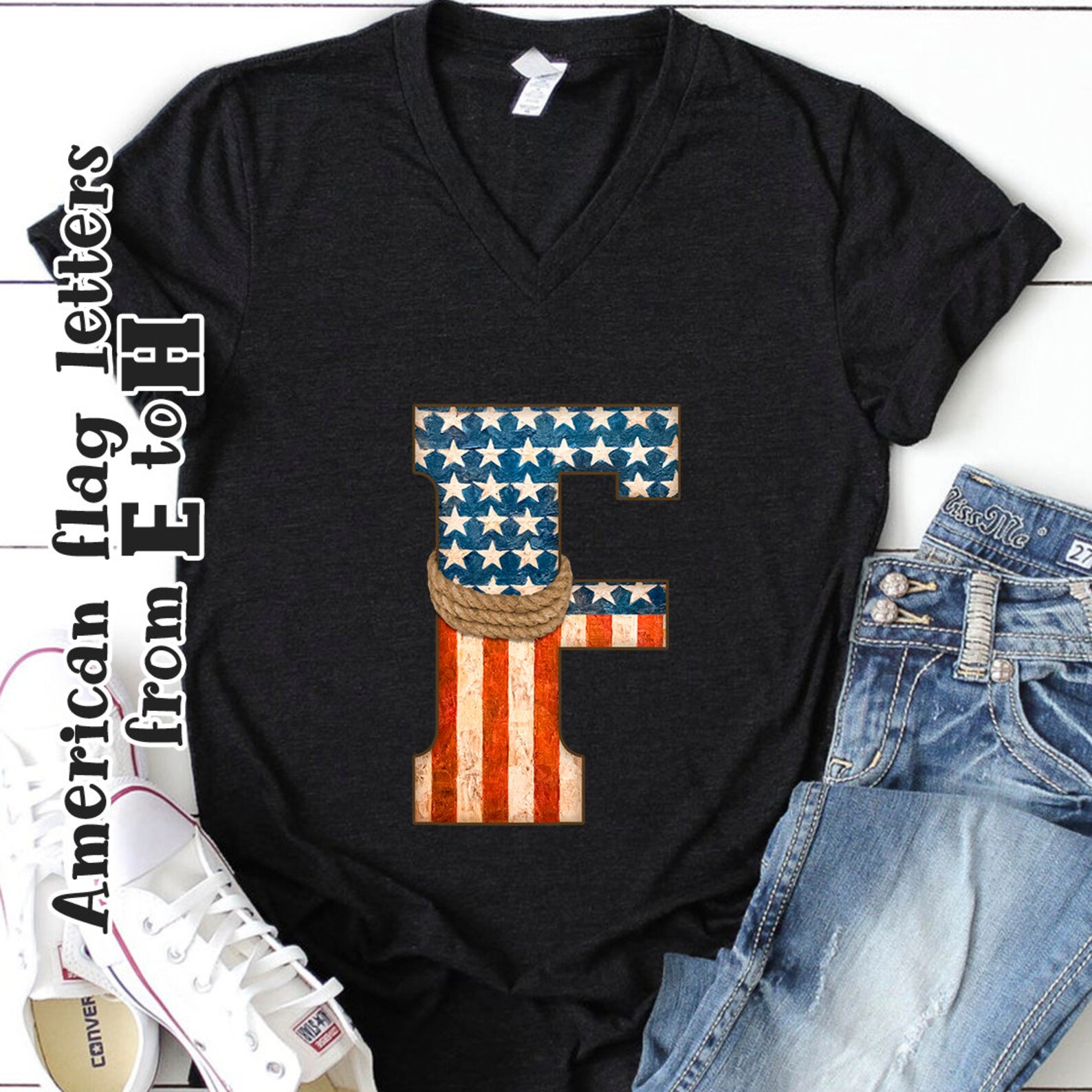American Flag Letters PNG Download Patriotic Alphabet From E - Etsy