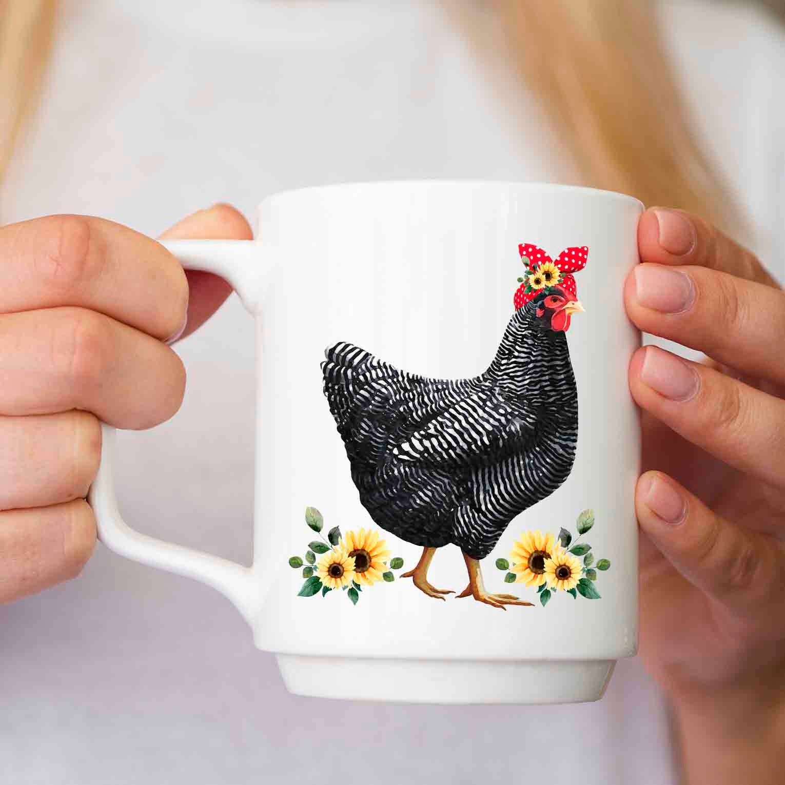 Chicken in Bandana Sublimation Download Chicken With Flowers - Etsy