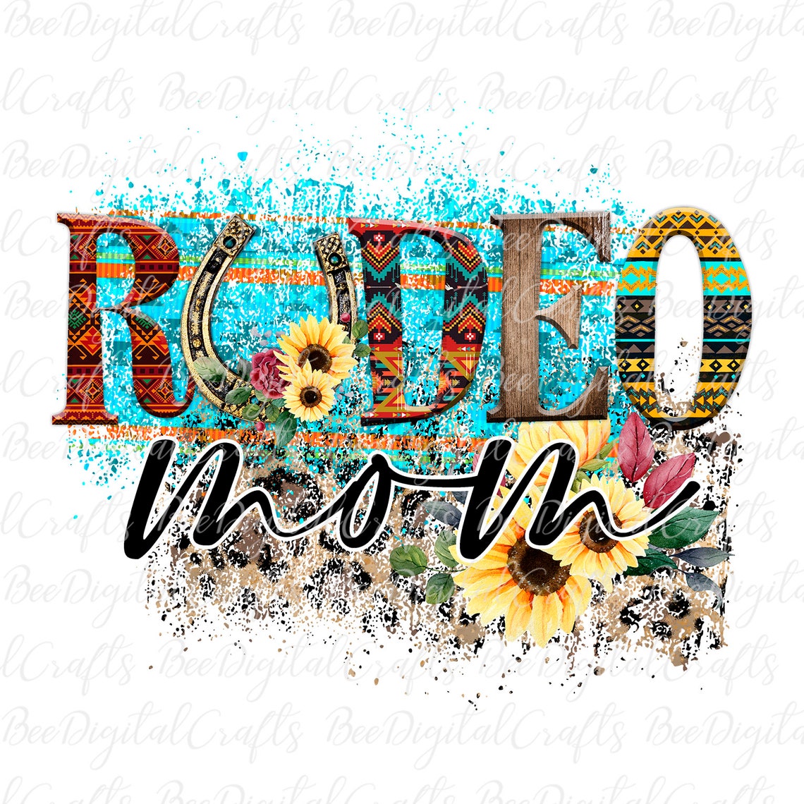 Rodeo Mom PNG Sublimation Graphics Western Design Printable - Etsy