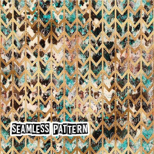 SEAMLESS Pattern Aztec Cowhide Digital Fabric Design Western - Etsy