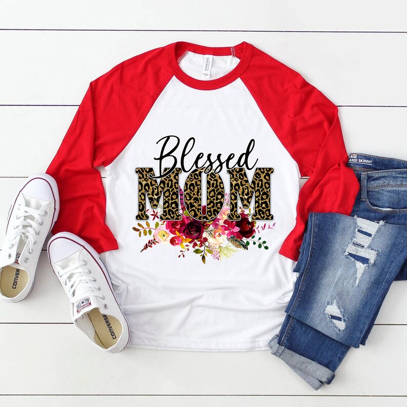 Leopard Mom PNG Download Floral Blessed Mom Sublimation Design - Etsy