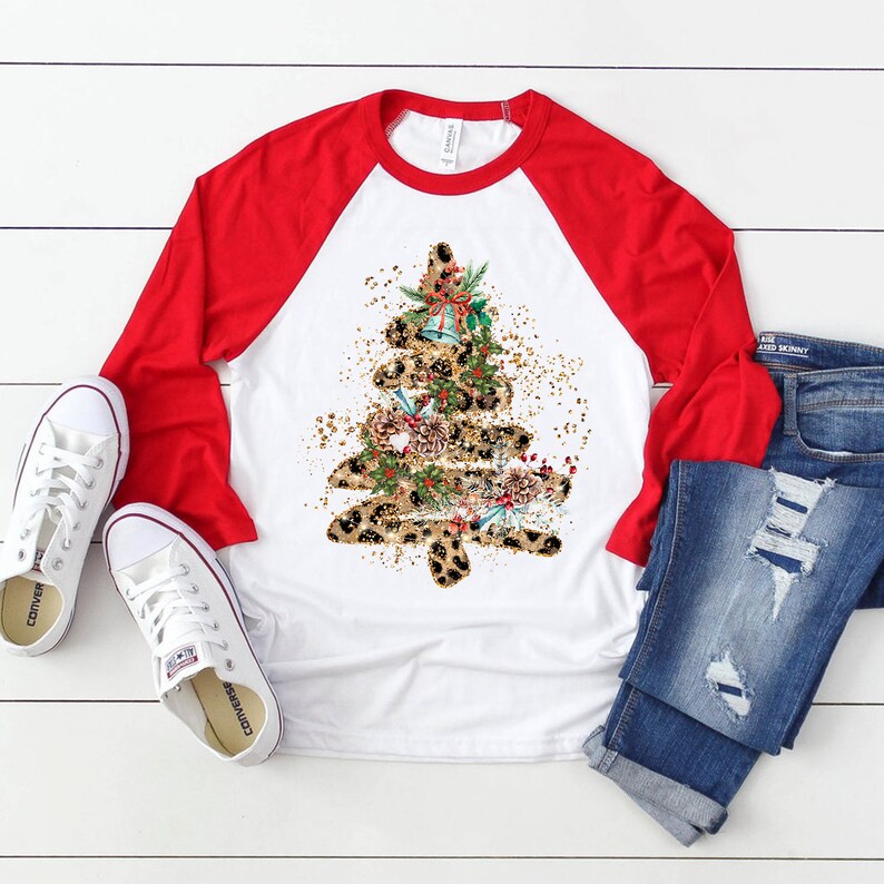 Leopard Print Christmas Tree Sublimation Design Christmas PNG | Etsy