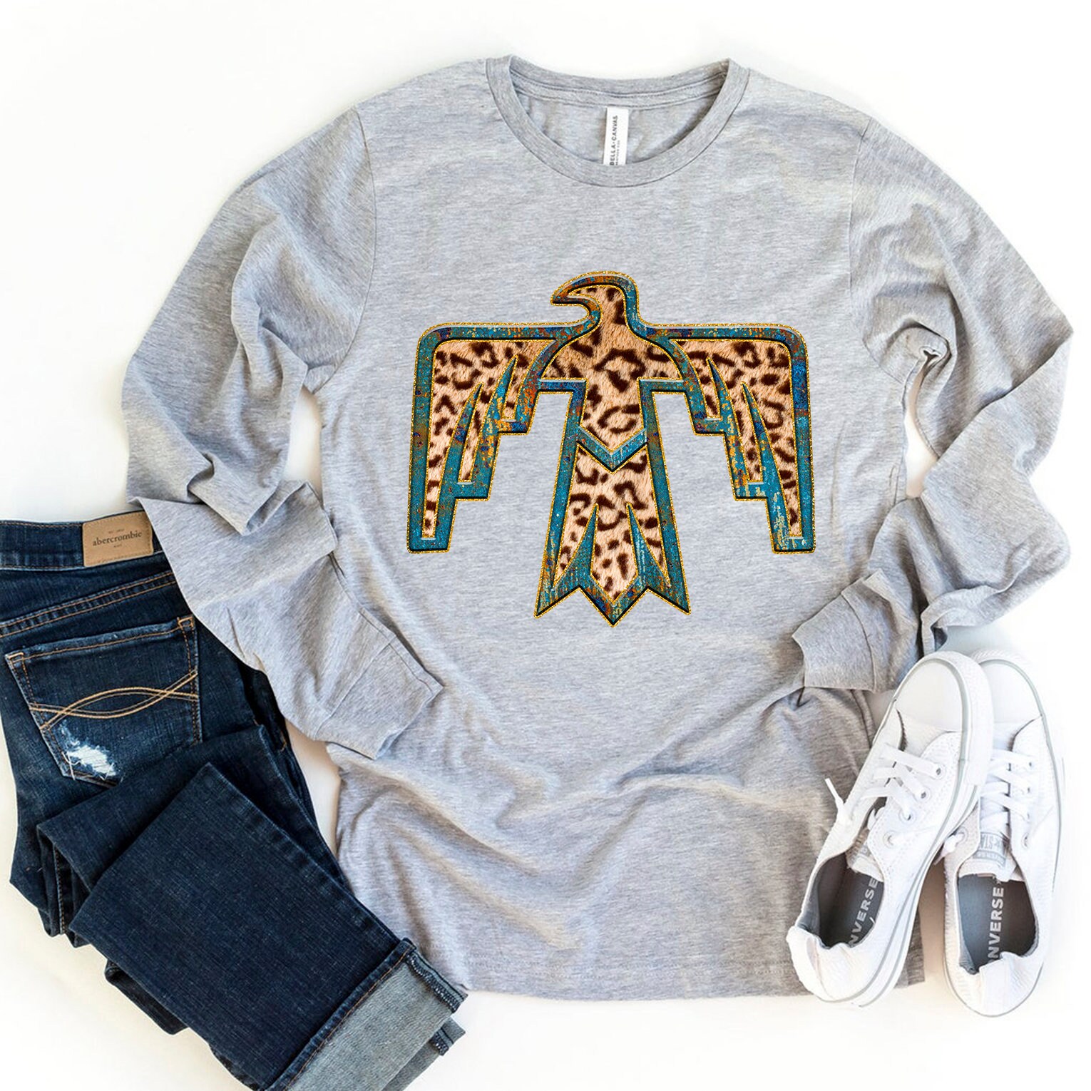 Leopard Print Free Bird PNG Download Aztec Thunderbird - Etsy