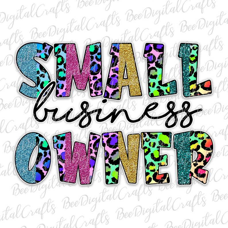 Small Business Owner Sublimation Design Glitter Colorful - Etsy