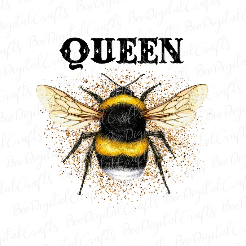 Queen Bee Sublimation Design Watercolor Bee PNG Download - Etsy