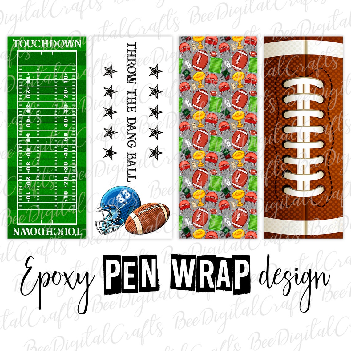 Football Pen Wrap Template Throw the Dang Ball Ink Joy Wrap Download ...