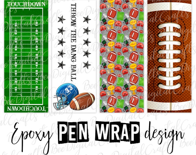 Football Pen Wrap Template Throw the Dang Ball Ink Joy Wrap - Etsy