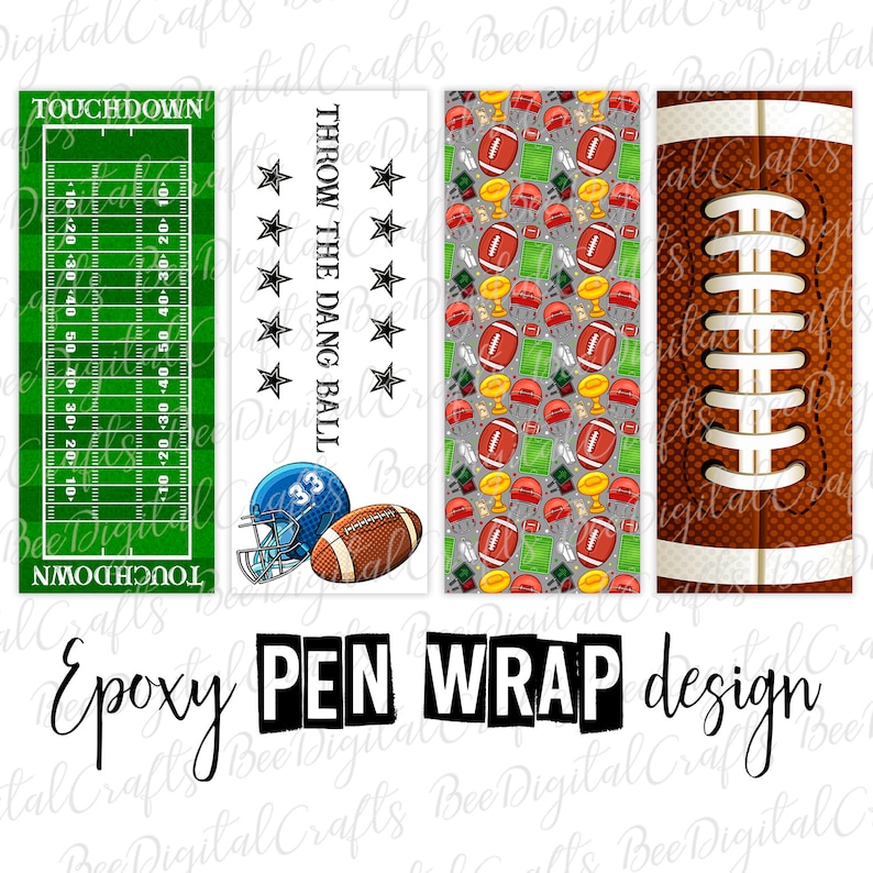 Football Pen Wrap Template Throw the Dang Ball Ink Joy Wrap - Etsy