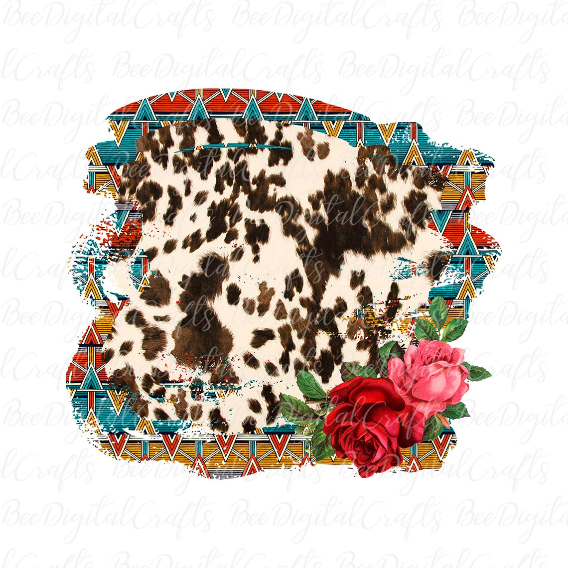 Aztec Background PNG Design Western Grunge Frame Sublimation | Etsy