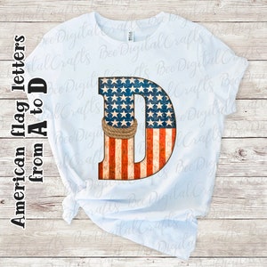 American Flag Letters PNG Download Patriotic Alphabet From A to D ...
