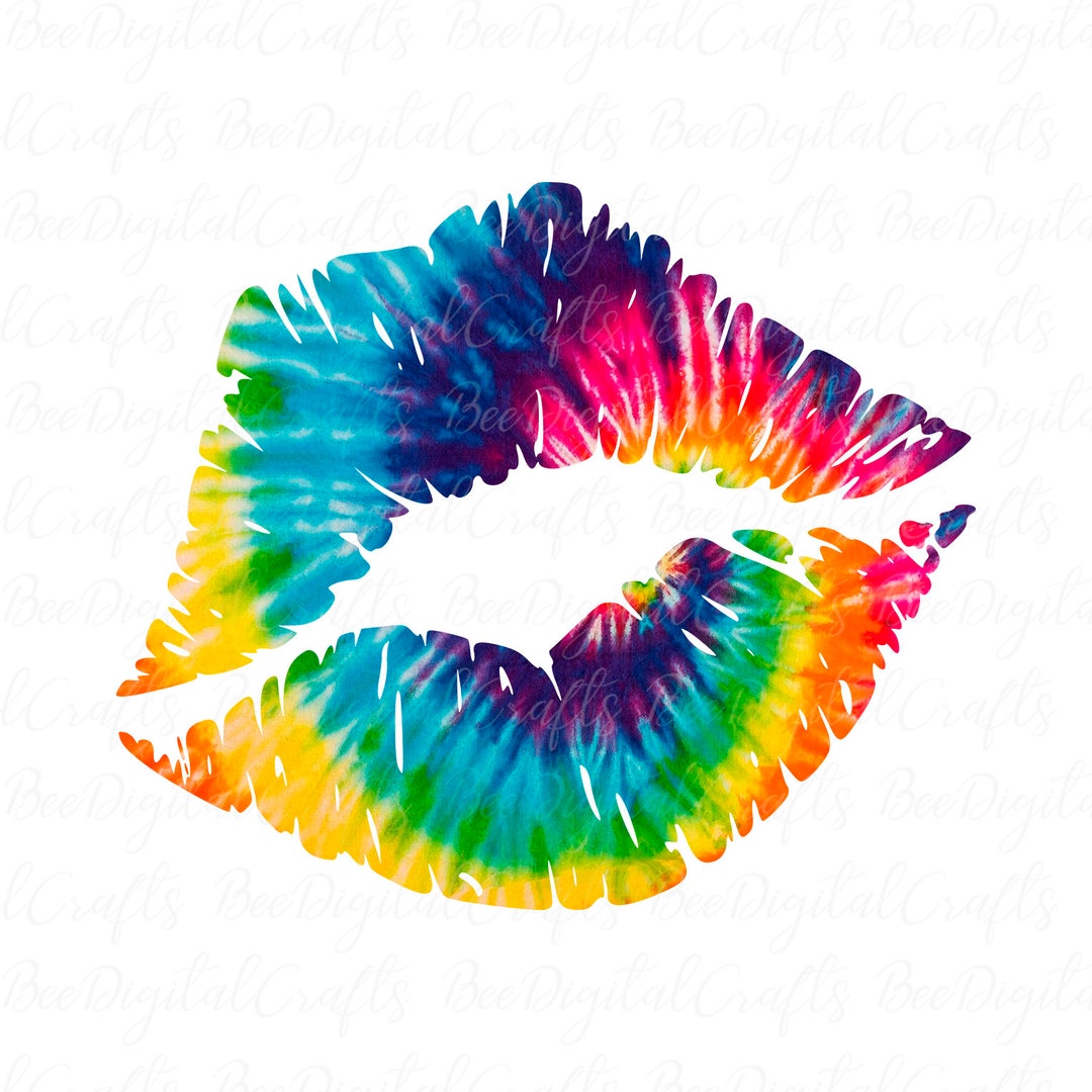 Tie Dye Lips PNG Sublimation Design, Printable Download, Digital Prints ...