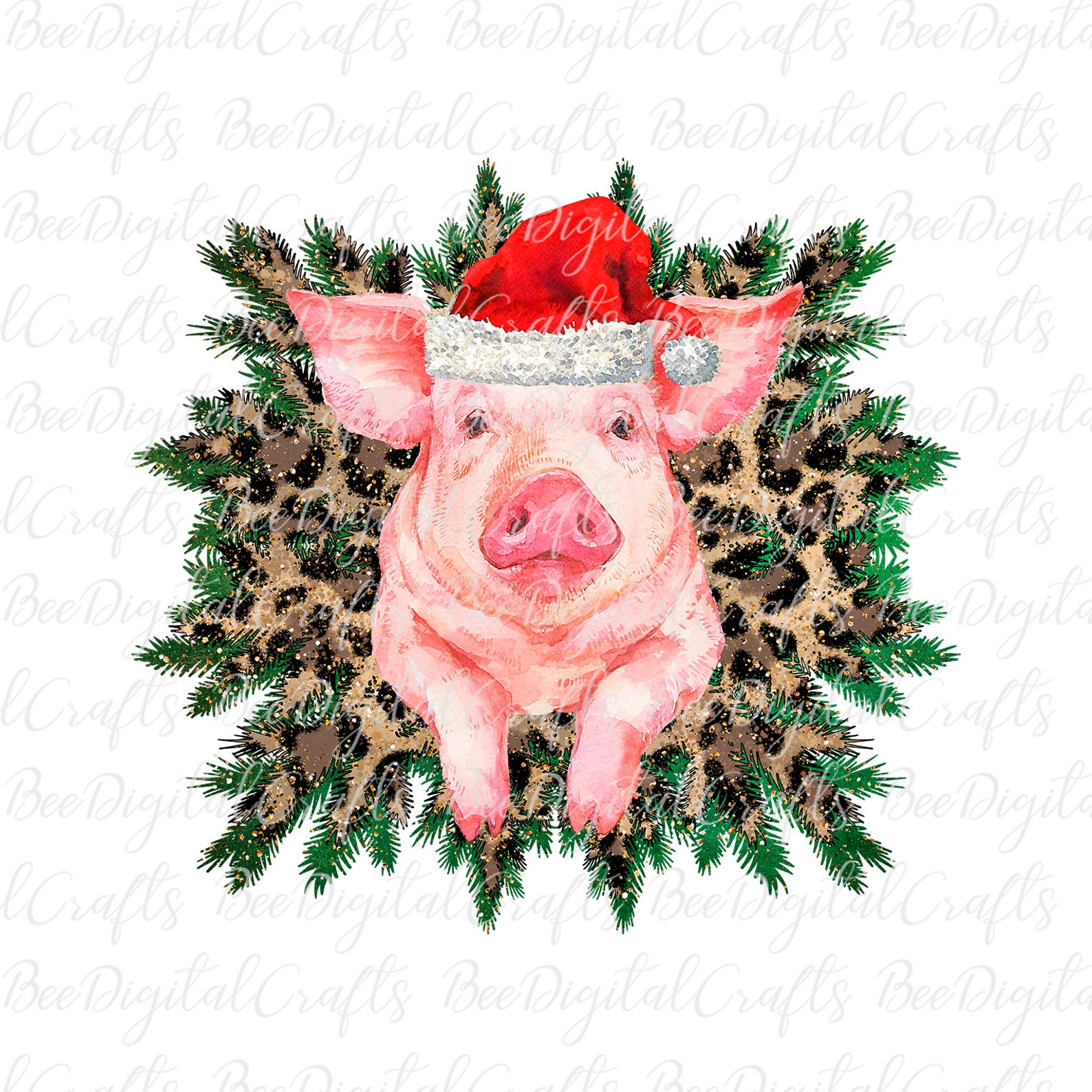 Christmas pig png download Christmas sublimation graphics | Etsy