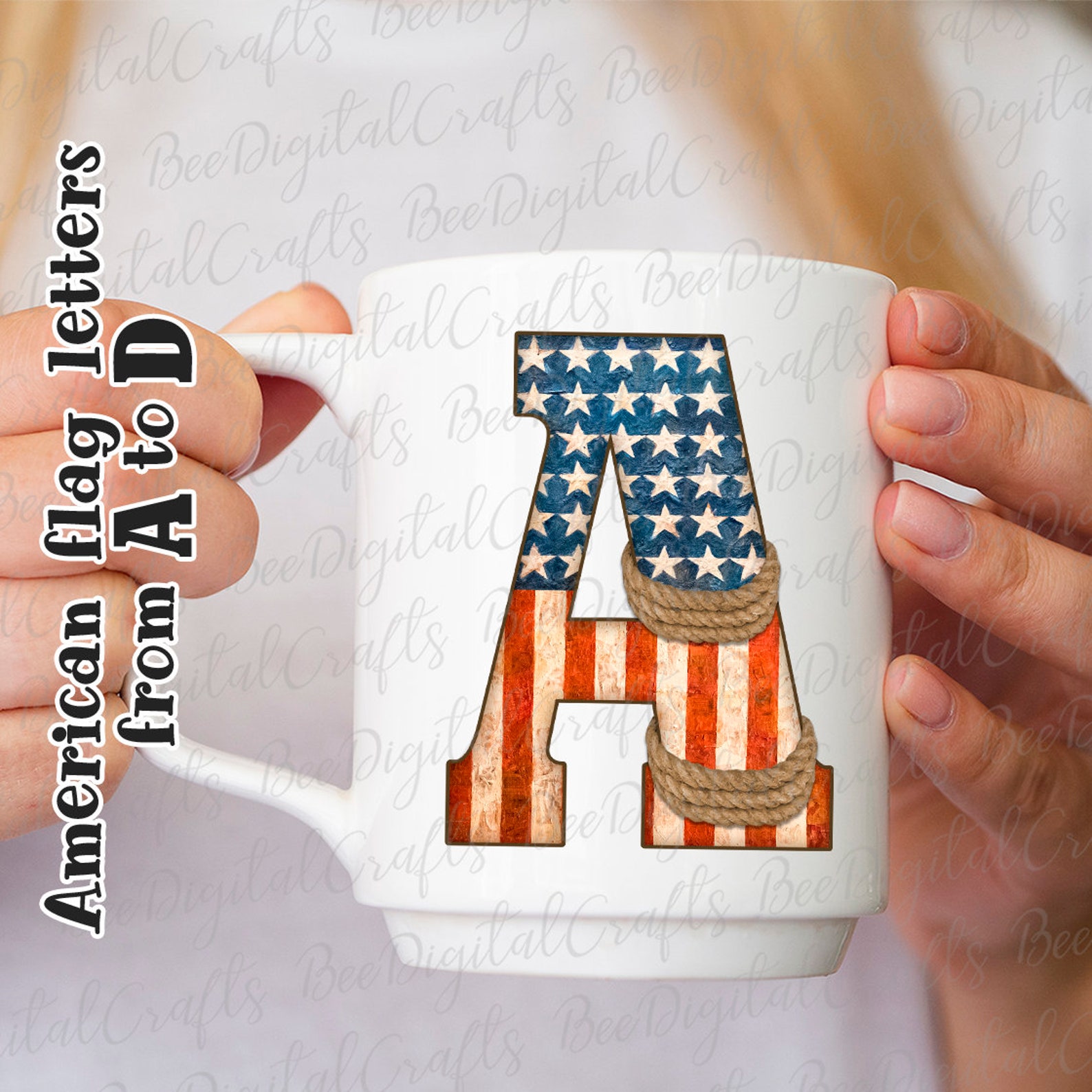 American Flag Letters PNG Download Patriotic Alphabet From A | Etsy