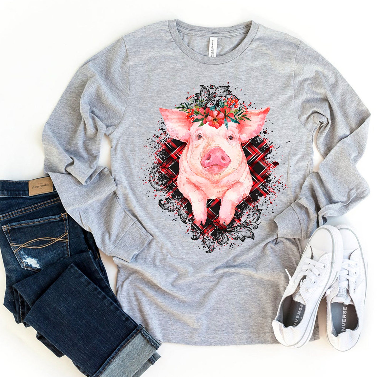 Pig PNG Download Animal Sublimation Design Watercolor - Etsy