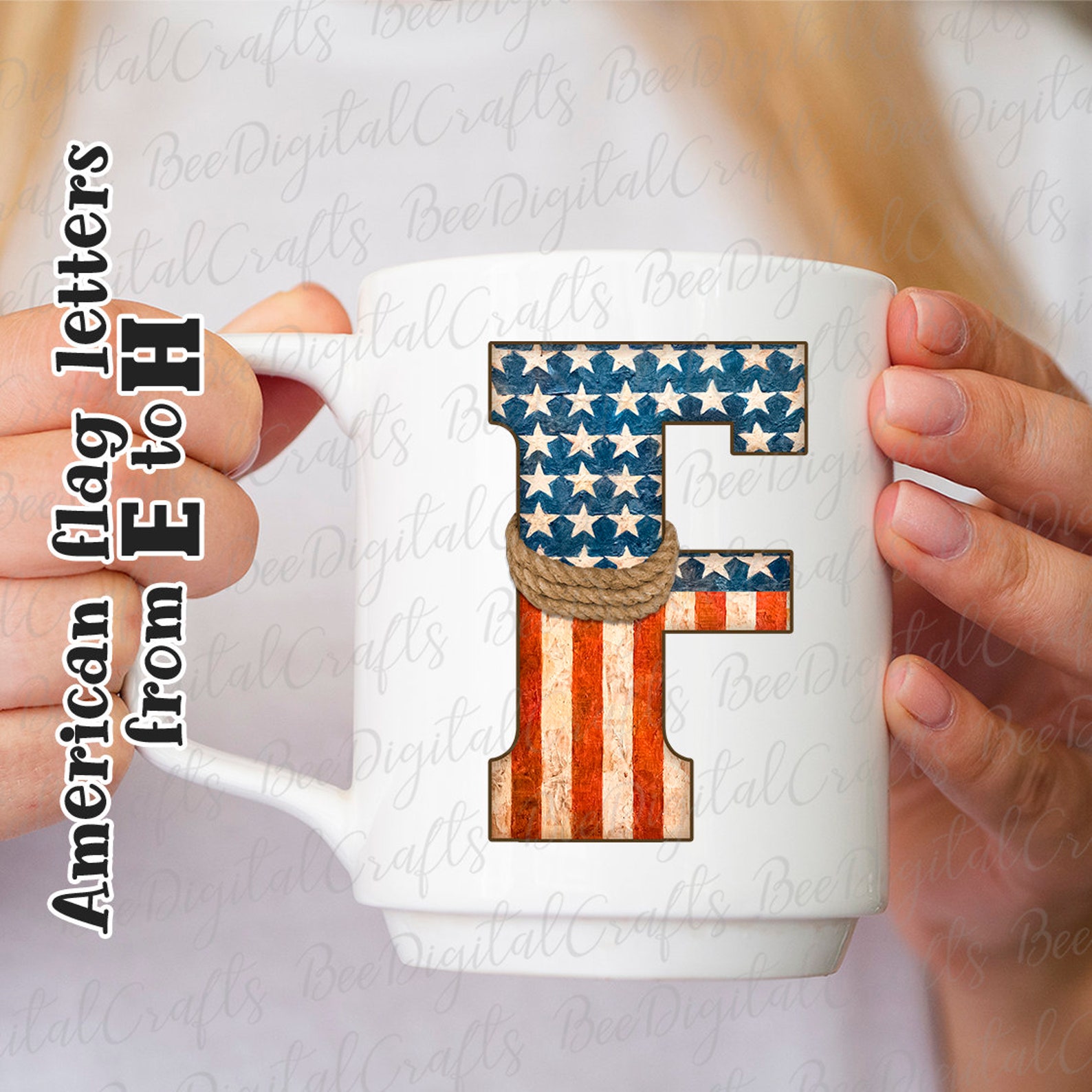 American Flag Letters PNG Download Patriotic Alphabet From E - Etsy