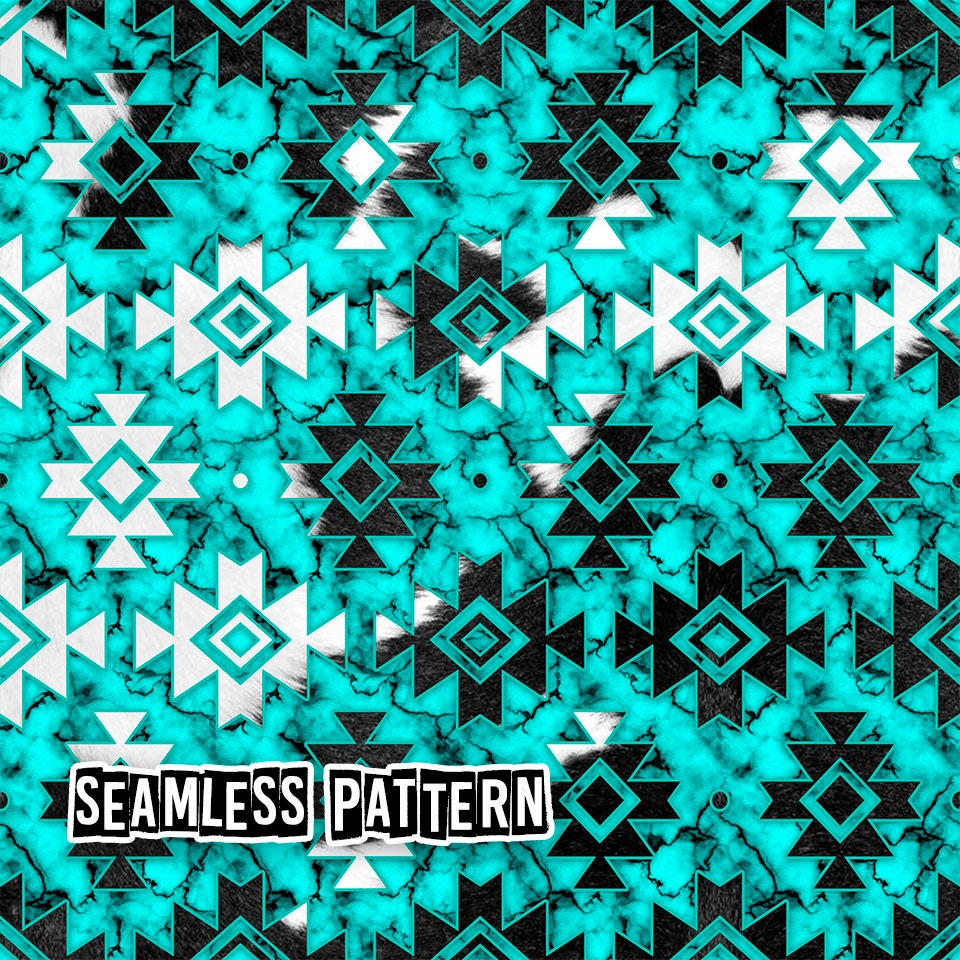 Simple Aztec Pattern Teal