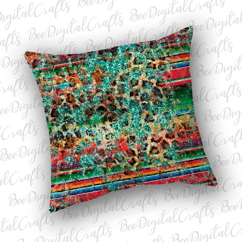 Serape Leopard Background Sublimation Design Western - Etsy