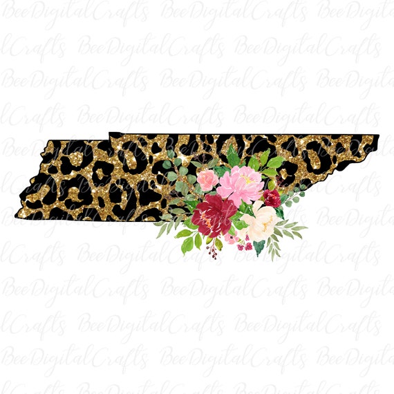 Tennessee Sublimation Design Leopard Print PNG Download USA | Etsy